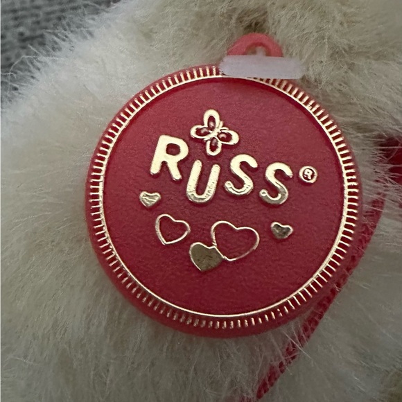 Russ | Toys | Vtg Russ Tuff Teddy Bear Plush 6 Earmuffs Red Green Scarf ...
